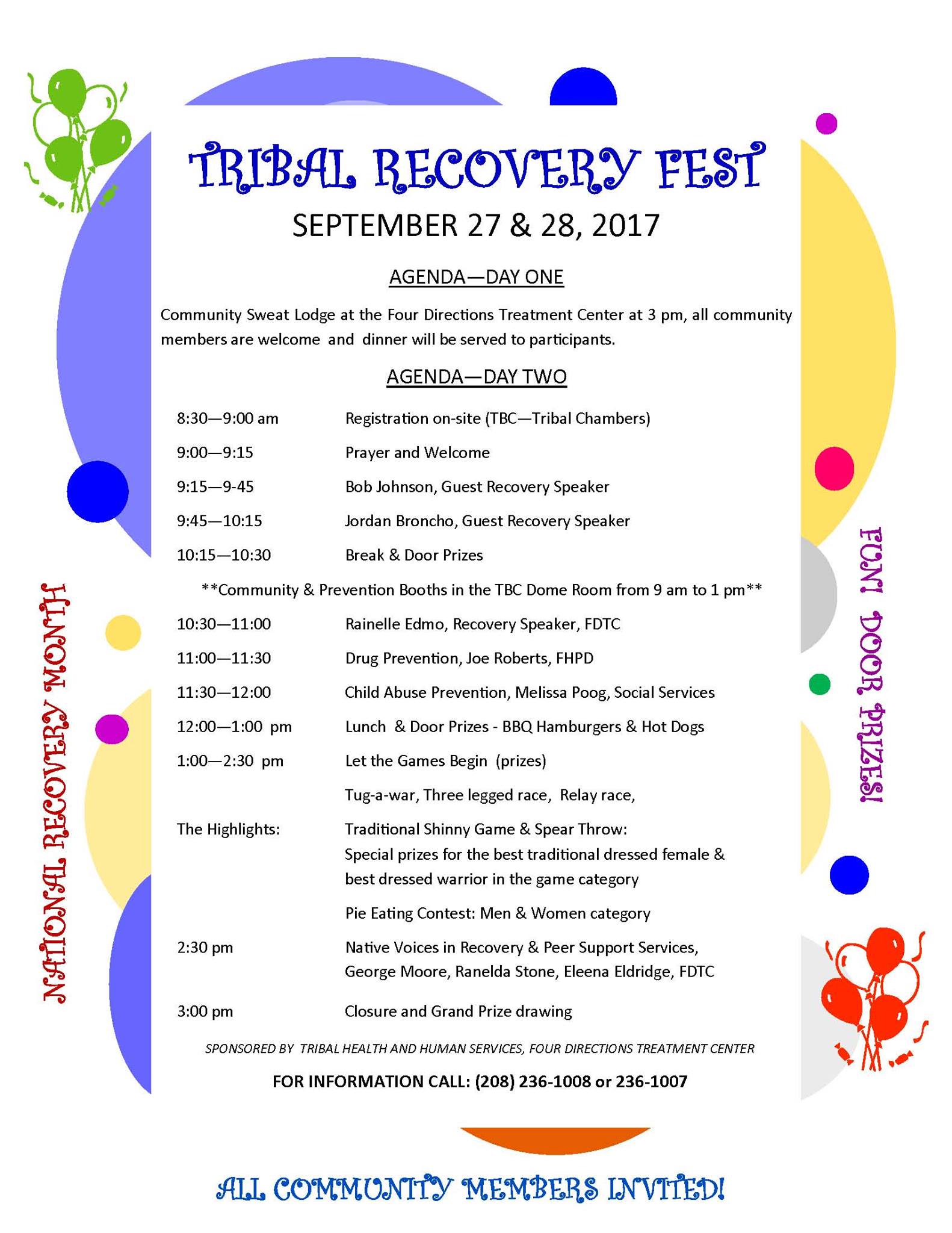 Four Directions hosts Recovery Fest 2017 | Shoshone-Bannock Tribes