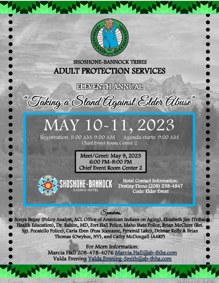 “Taking a Stand Against Elder Abuse” Conference in May | Shoshone-Bannock Tribes