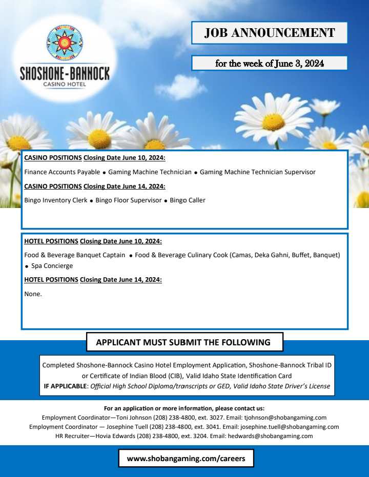 Employment | Shoshone-Bannock Tribes